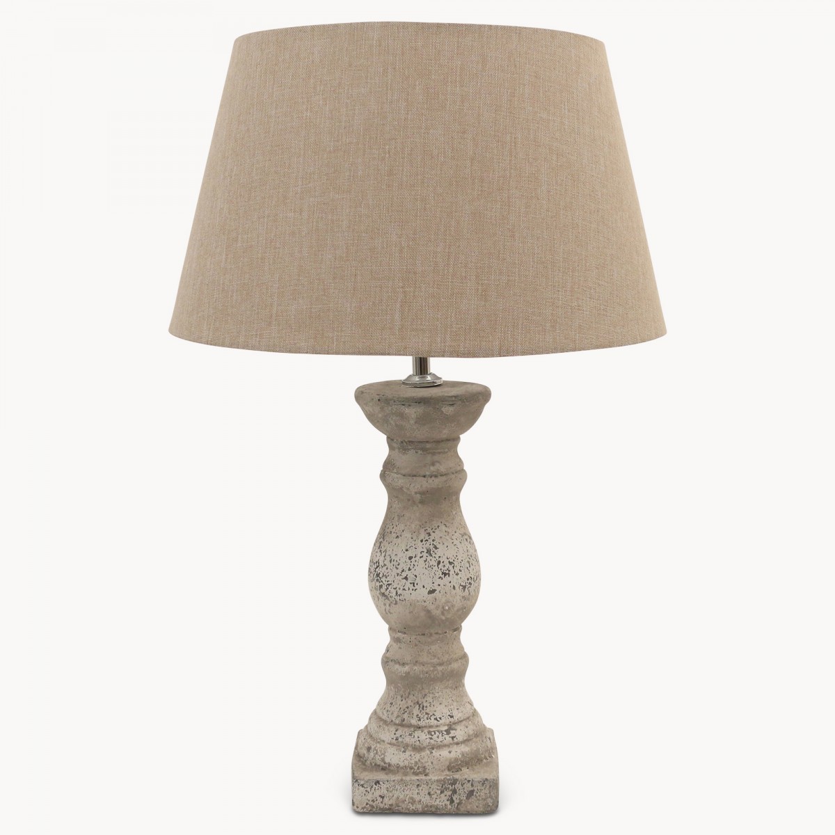 OW - Large Birkdale Stone Balustrade Lamp With Gravel Shade - Country ...