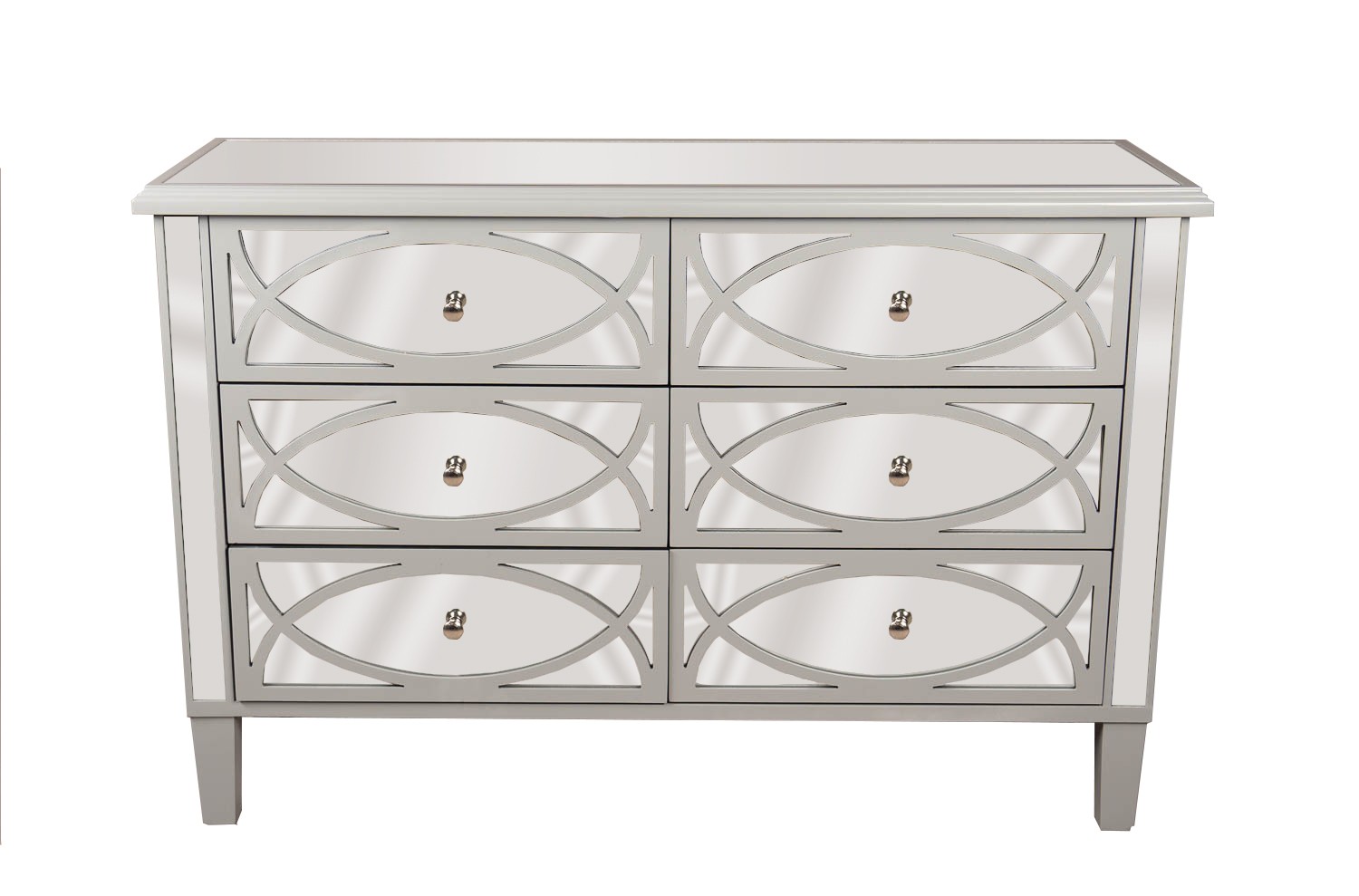 HI - Faith Mirrored 6 Drawer Chest - Country Furniture Barn